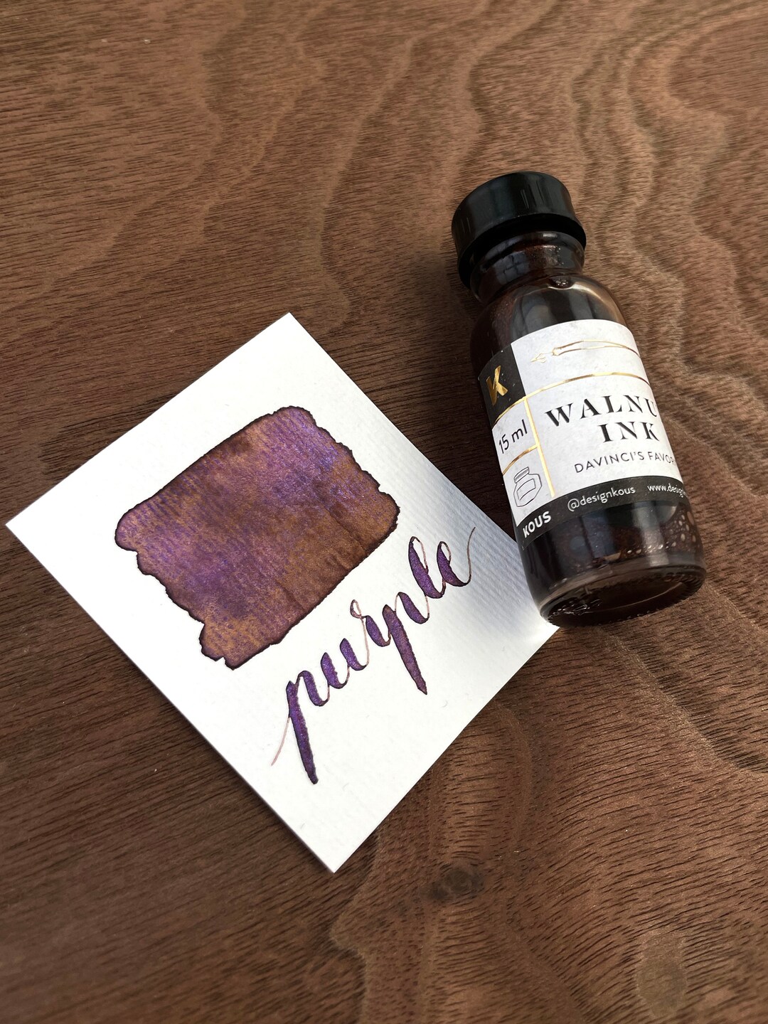 Walnut Shimmer Purple Calligraphy Ink | Calligraphy Kit | Handmade ...