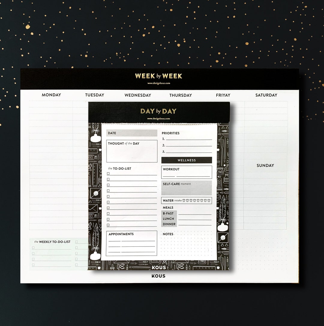 Week and Day Planner / Weekly and Daily Planner / Weekly and Daily ...