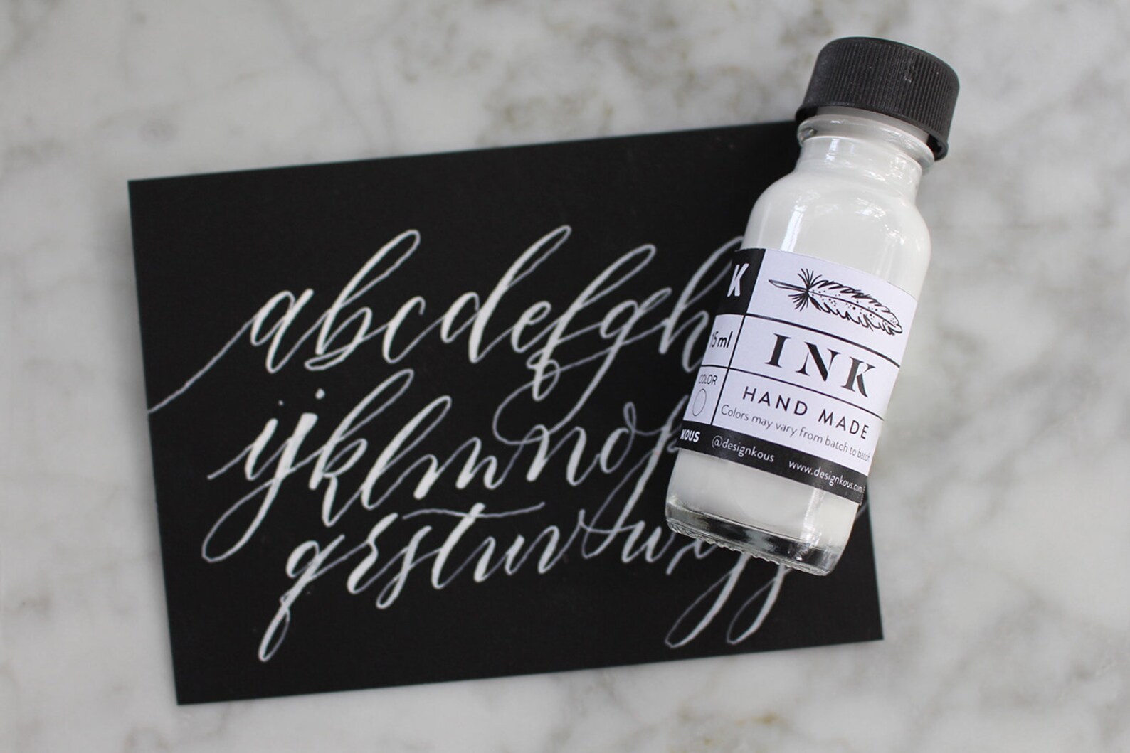 White Calligraphy Ink Calligraphy Kit Handmade Calligraphy - Etsy