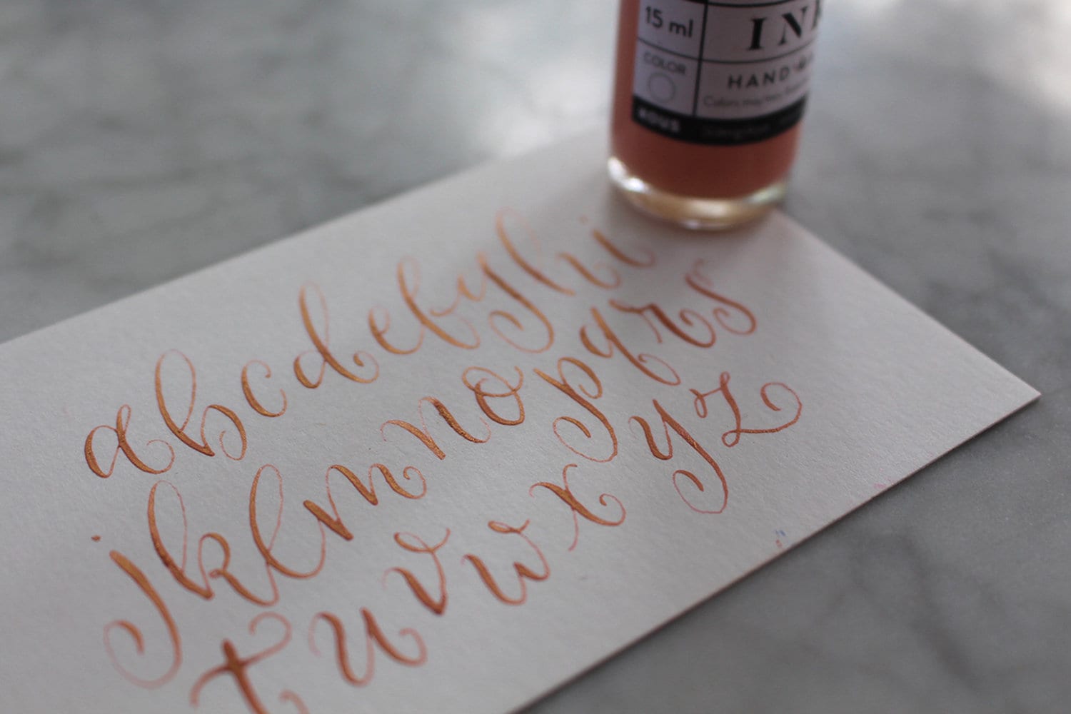 Metallic Rose Gold Calligraphy Ink Calligraphy Kit - Etsy