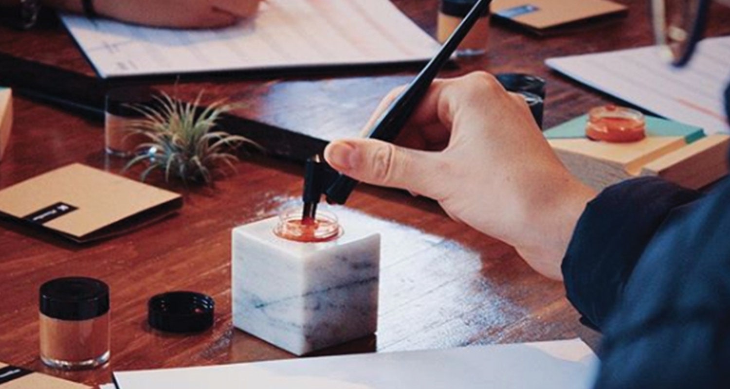 Black Marble Inkwell - Etsy