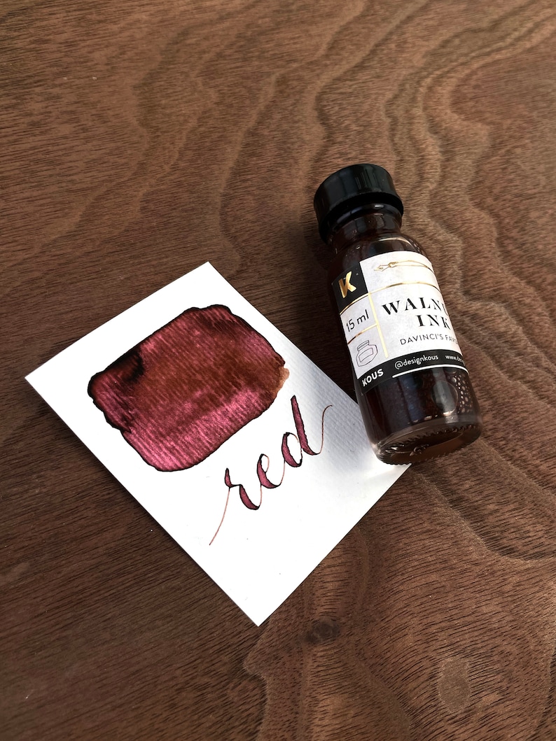 Walnut Shimmer Red Calligraphy Ink | Calligraphy Kit | Handmade ...