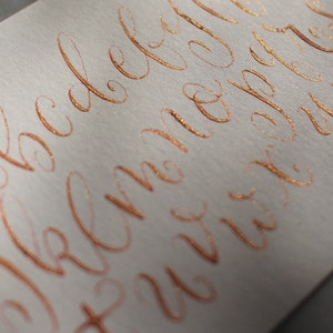 Metallic Rose Gold Calligraphy Ink | Calligraphy Kit | Handmade ...