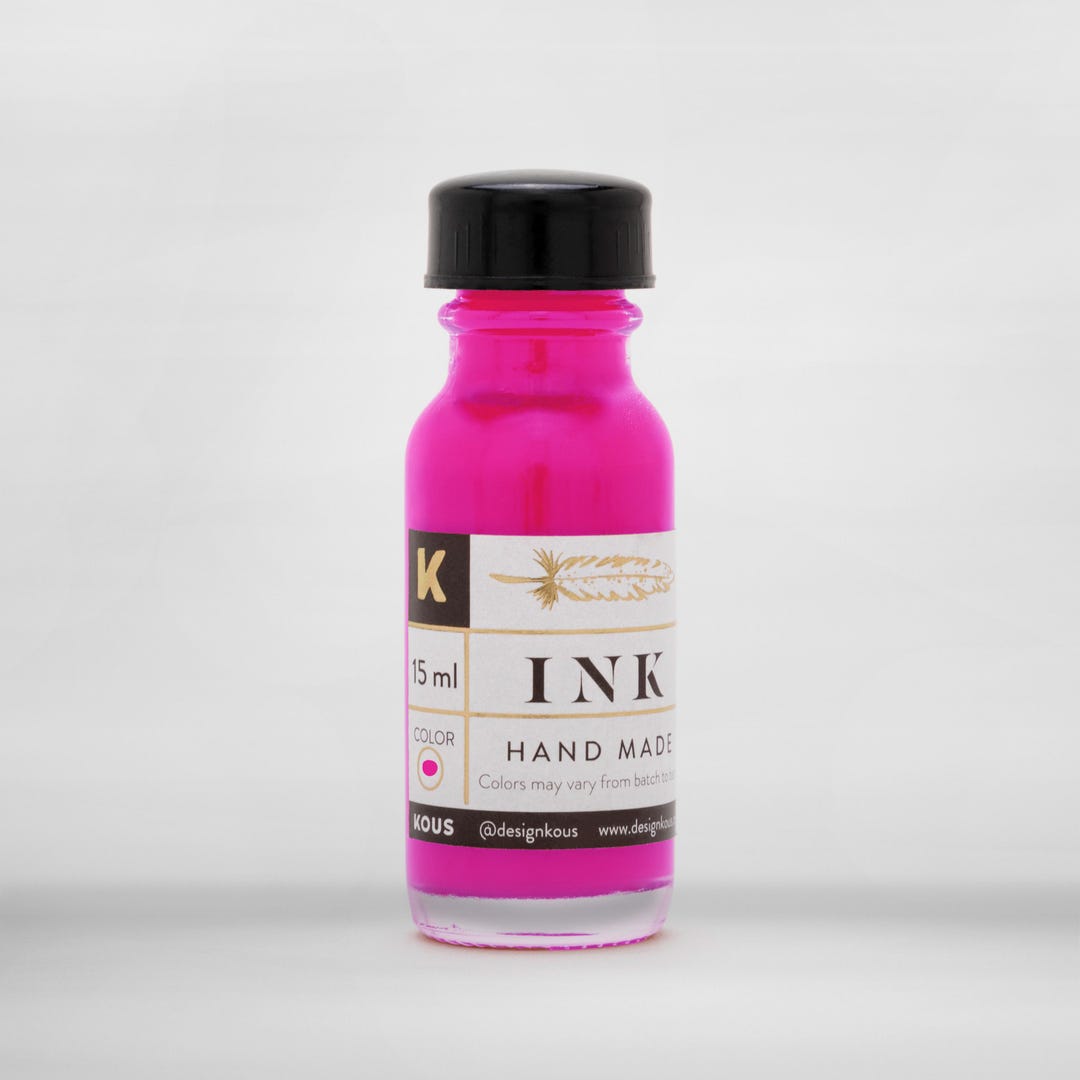 Hot Pink Calligraphy Ink | Calligraphy Kit | Handmade Calligraphy Ink ...