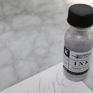 Metallic Silver Calligraphy Ink | Calligraphy Kit | Handmade ...