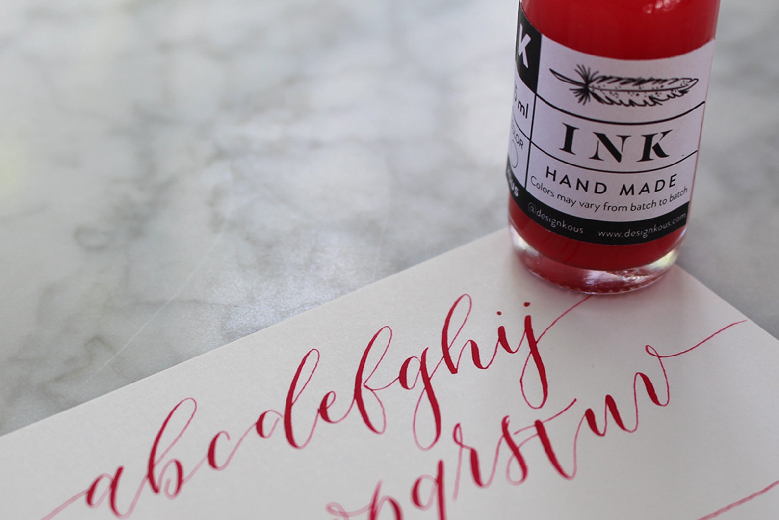 Red Calligraphy Ink Calligraphy Kit Handmade Calligraphy - Etsy