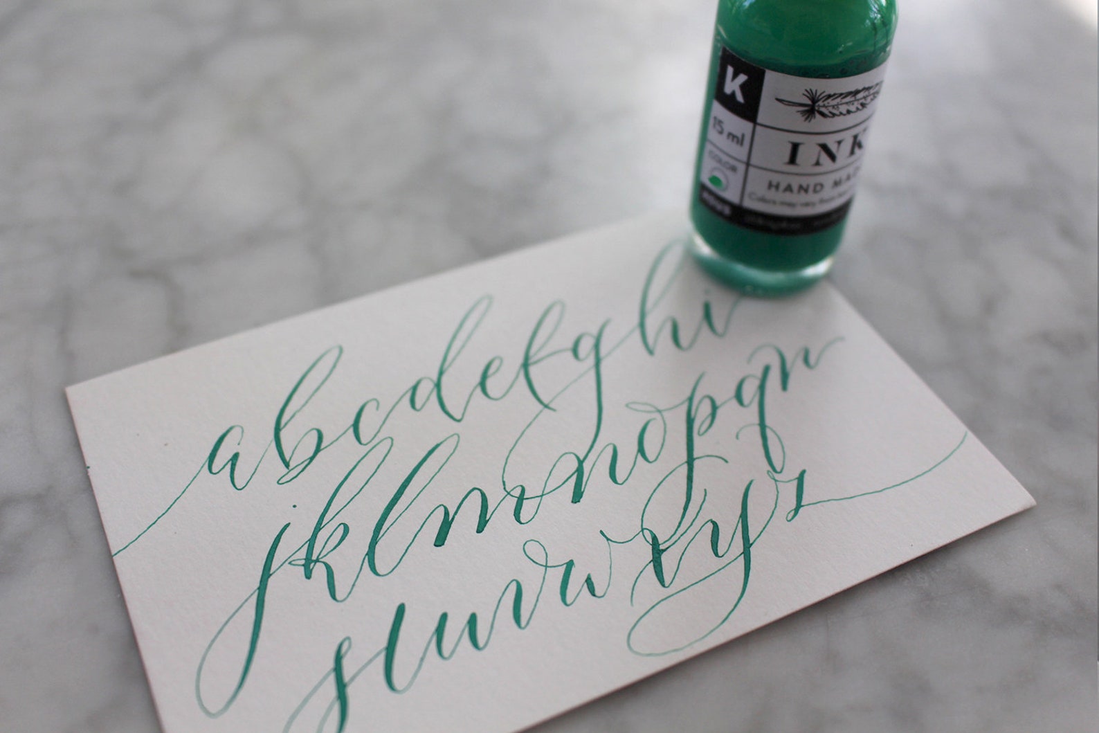 Emerald Green Calligraphy Ink Calligraphy Kit Handmade - Etsy
