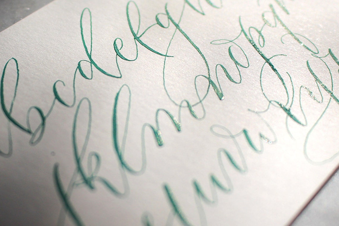 Emerald Green Calligraphy Ink Calligraphy Kit Handmade - Etsy