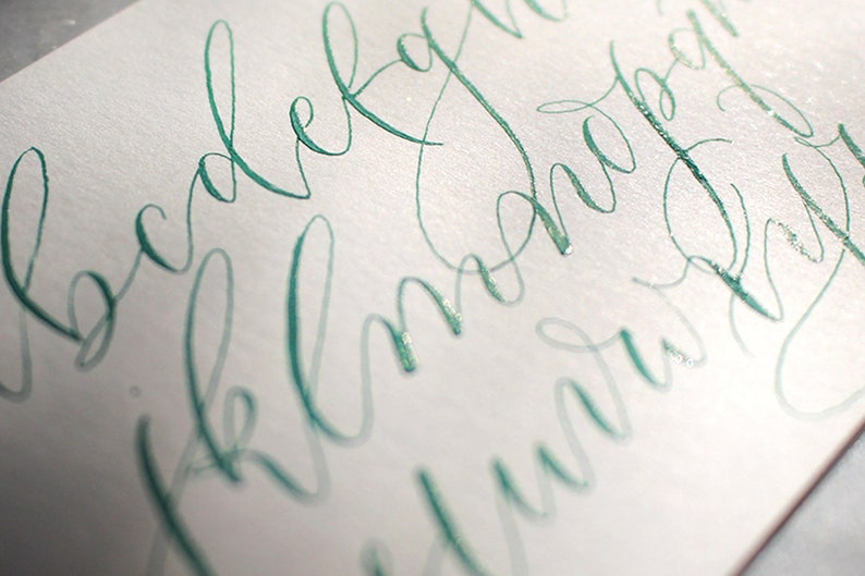 Emerald Green Calligraphy Ink Calligraphy Kit Handmade - Etsy