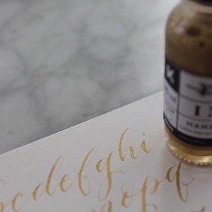 Metallic Gold Calligraphy Ink | Handmade Dip Pen Ink (15ml) - Etsy