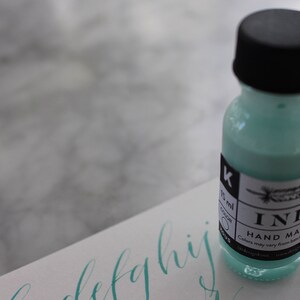 Mint Calligraphy Ink | Calligraphy Kit | Handmade Calligraphy Ink ...