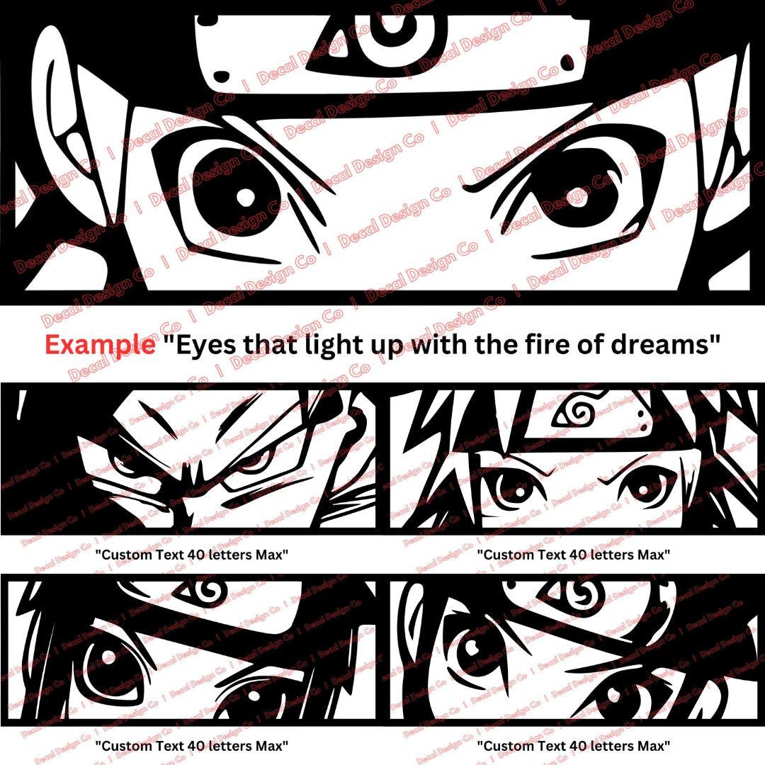 Anime Eyes Decal Sticker Kawaii Aesthetic Vinyl Decal Cute Car Sticker ...