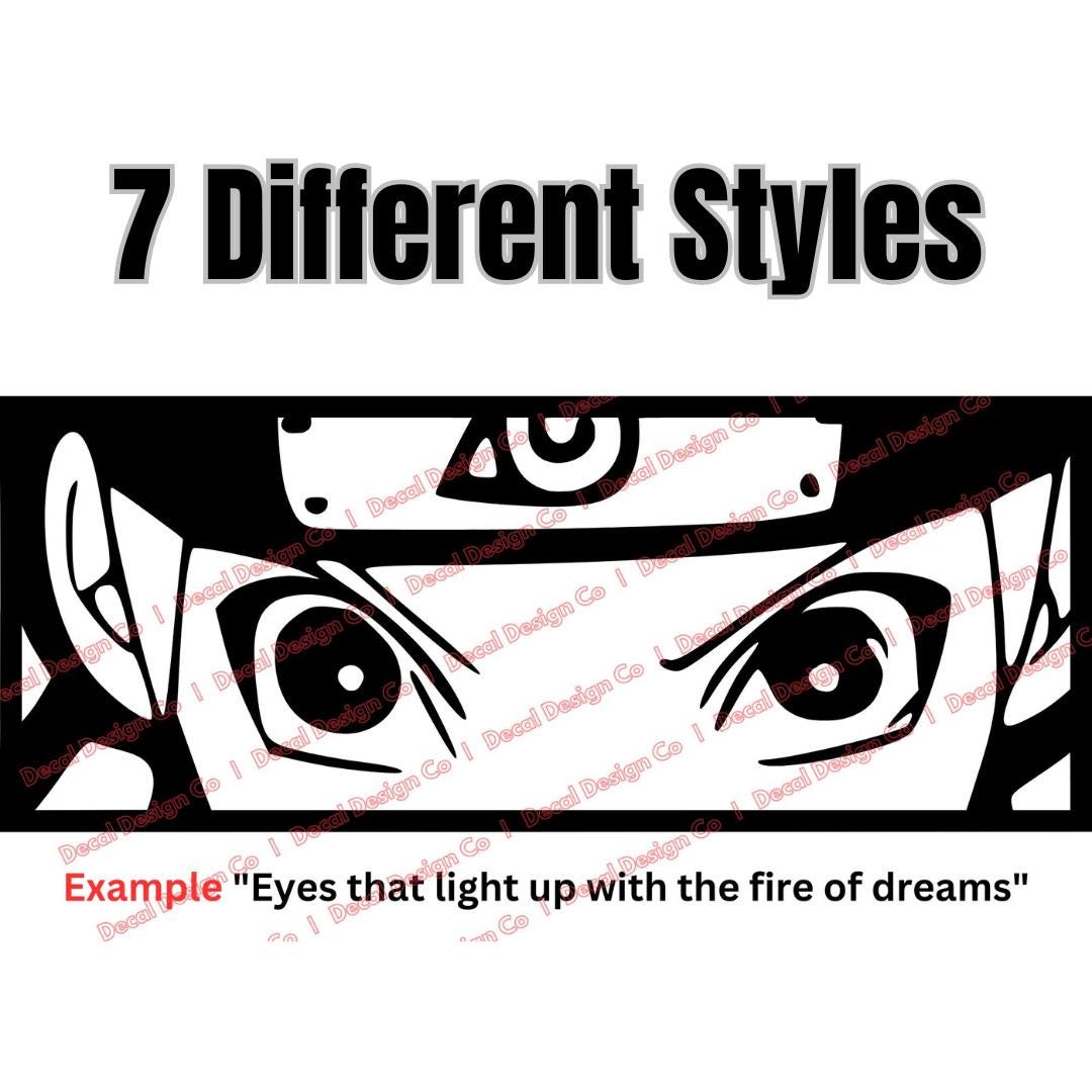 Anime Eyes Decal Sticker Kawaii Aesthetic Vinyl Decal Cute Car Sticker ...