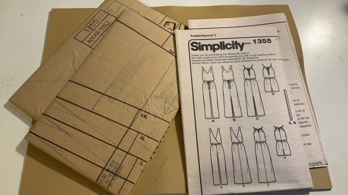 Simplicity Pattern 1355 or S0565 Out of Print Uncut Factory Folded ...