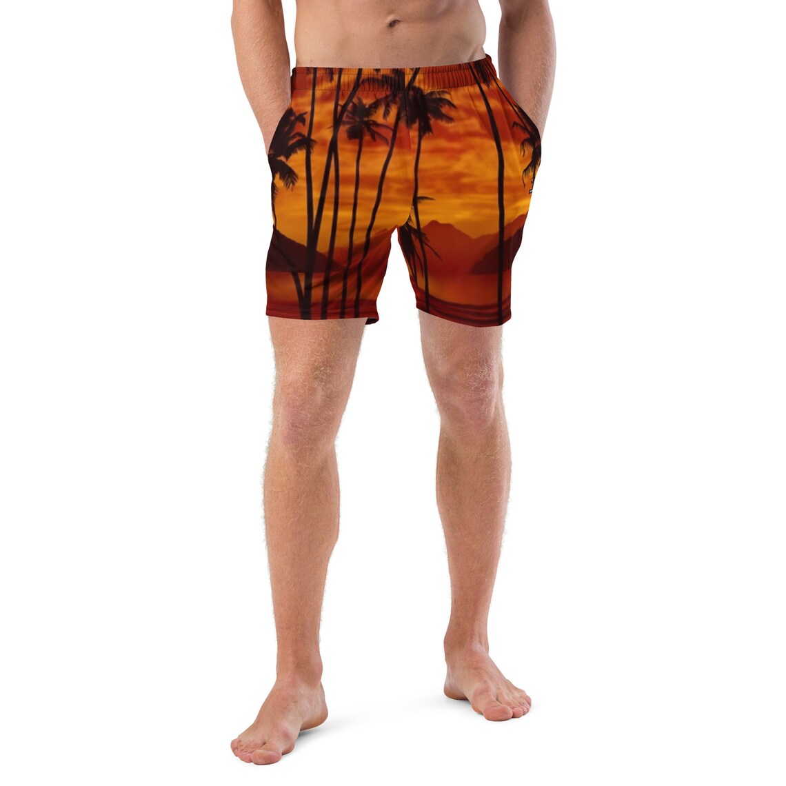 WAVEMAKO Deep Miami Men's Swim Trunks Board Shorts for Summertime Fun ...