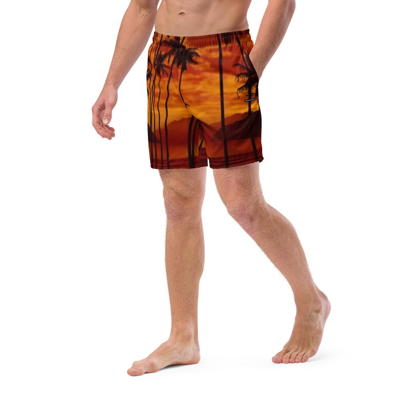 WAVEMAKO Deep Miami Men's Swim Trunks Board Shorts for Summertime Fun ...