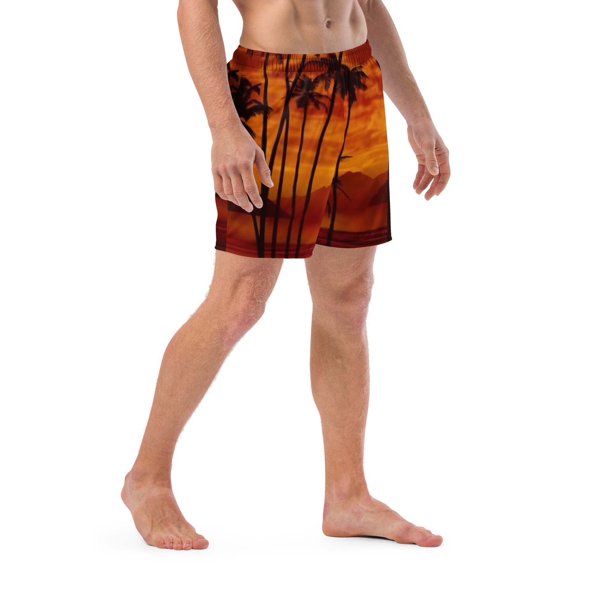 WAVEMAKO Deep Miami Men's Swim Trunks Board Shorts for Summertime Fun ...