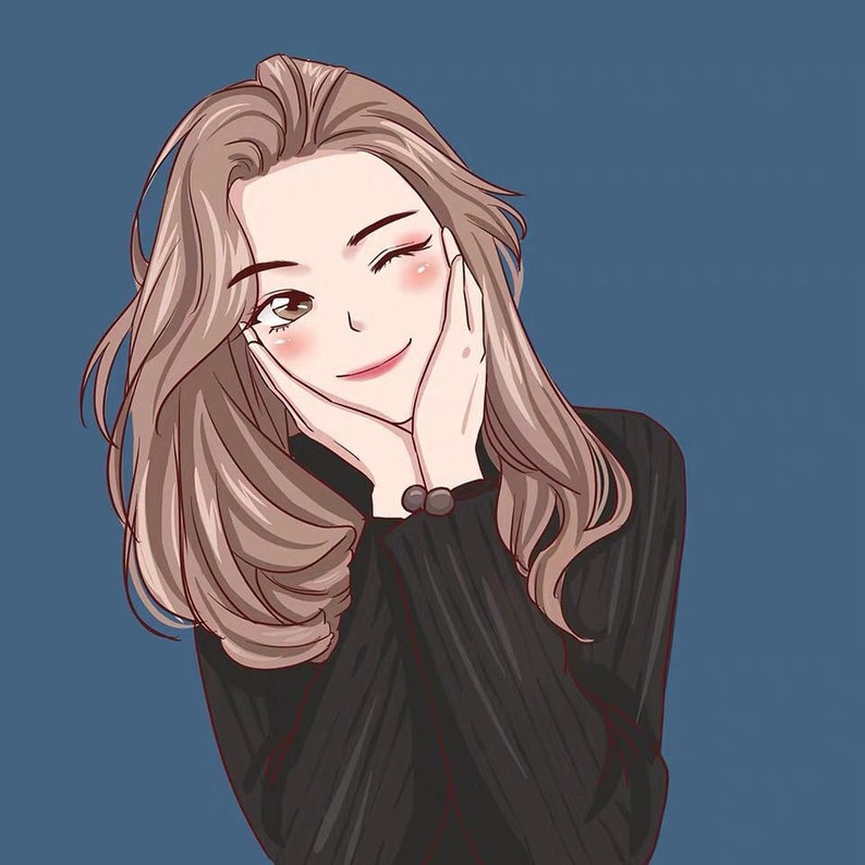 Anime Style Anime Portrait Custom Carton Portrait Paint | Etsy