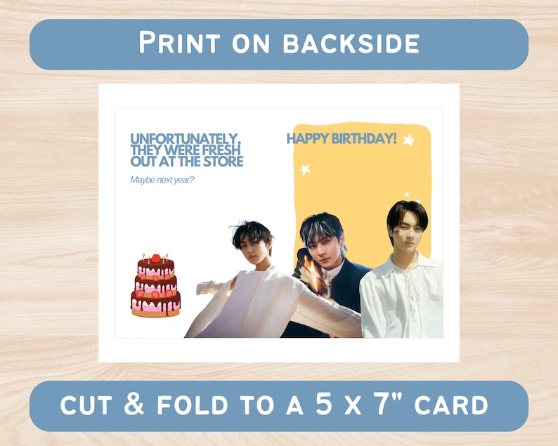 Printable ENHYPEN Leader Jungwon Greeting Card - Digital Download ...