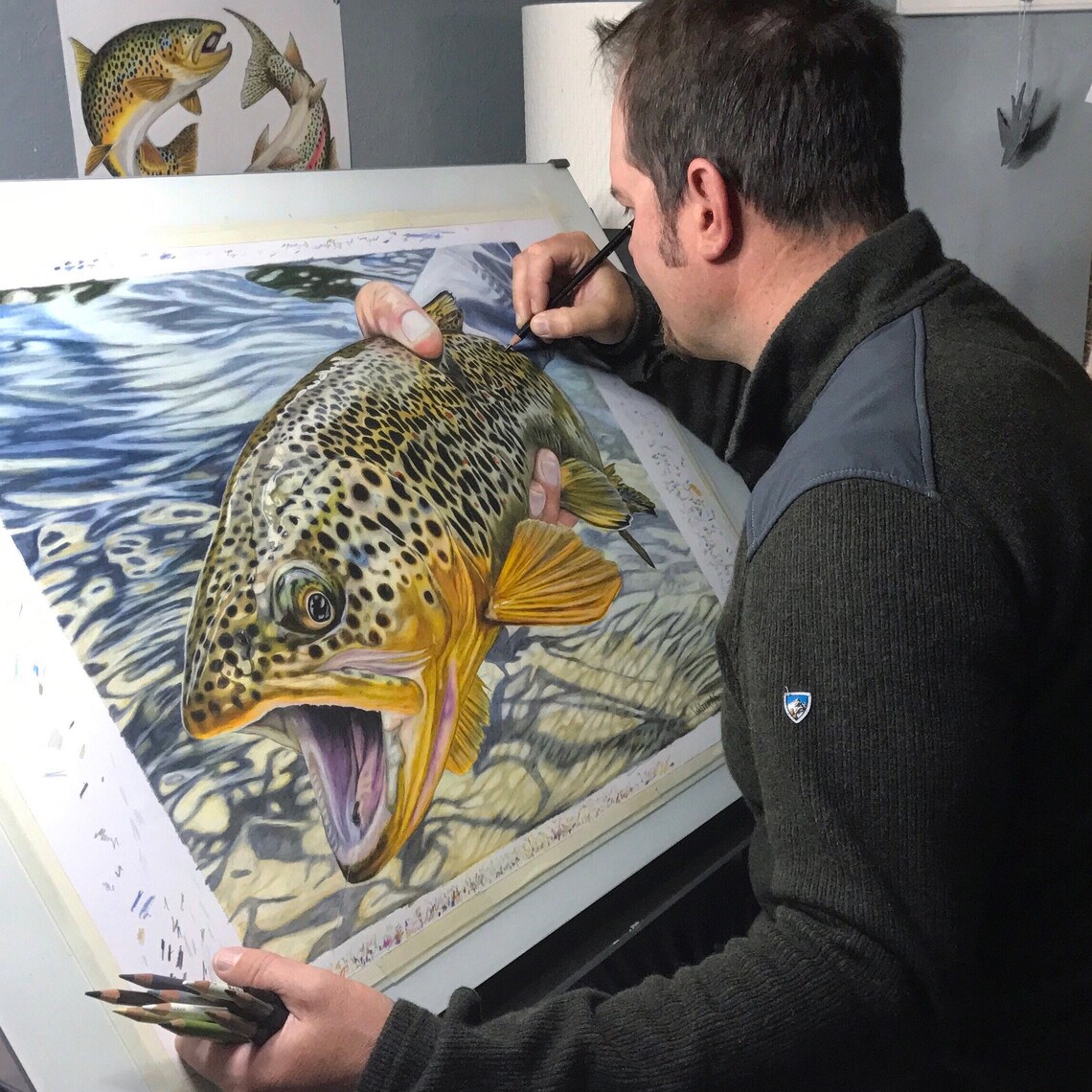 Trout Pose 18x 24 Limited Edition Fine Art Print - Etsy