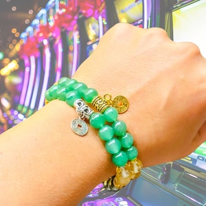 Lucky Chinese Coin Casino Bracelet, Money Maker Bracelet, Wealth and ...