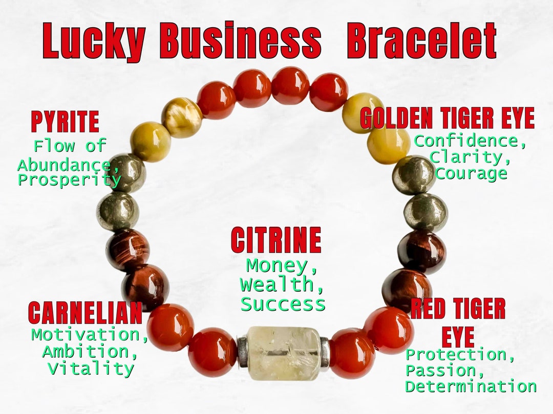 Lucky Business Bracelet, Money Maker, Success, Gemstones, Chakra Energy ...