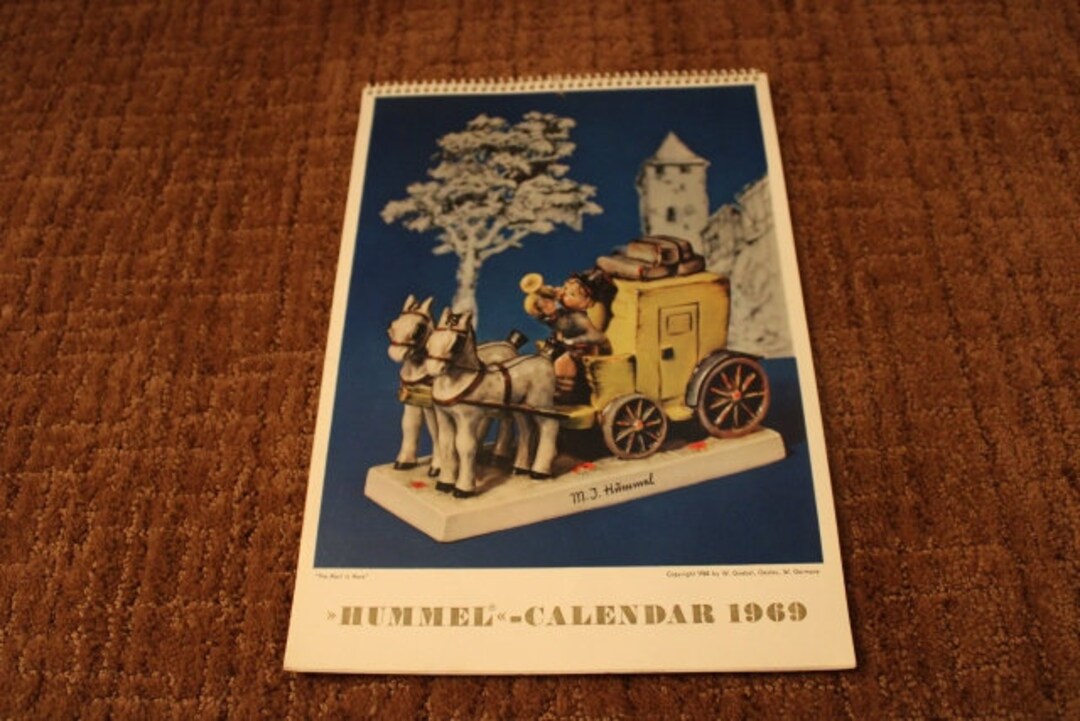 1969 Hummel Wall Calendar Printed in Germany - Vintage - Etsy
