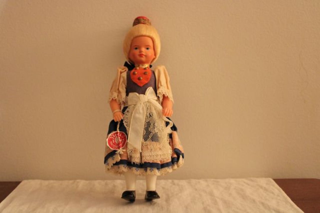 Moll's Trachten Puppen Vintage Girl Doll With Tag - Etsy