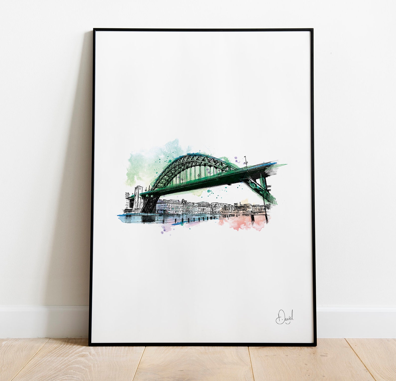 Tyne Bridge Newcastle Art Print Newcastle Illustration | Etsy