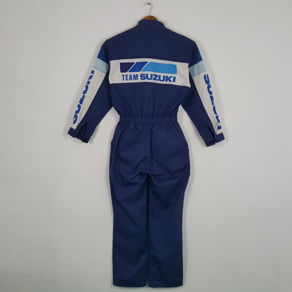 Vintage TEAM SUZUKI Japanese Racing Team Coverall Jac… - Gem
