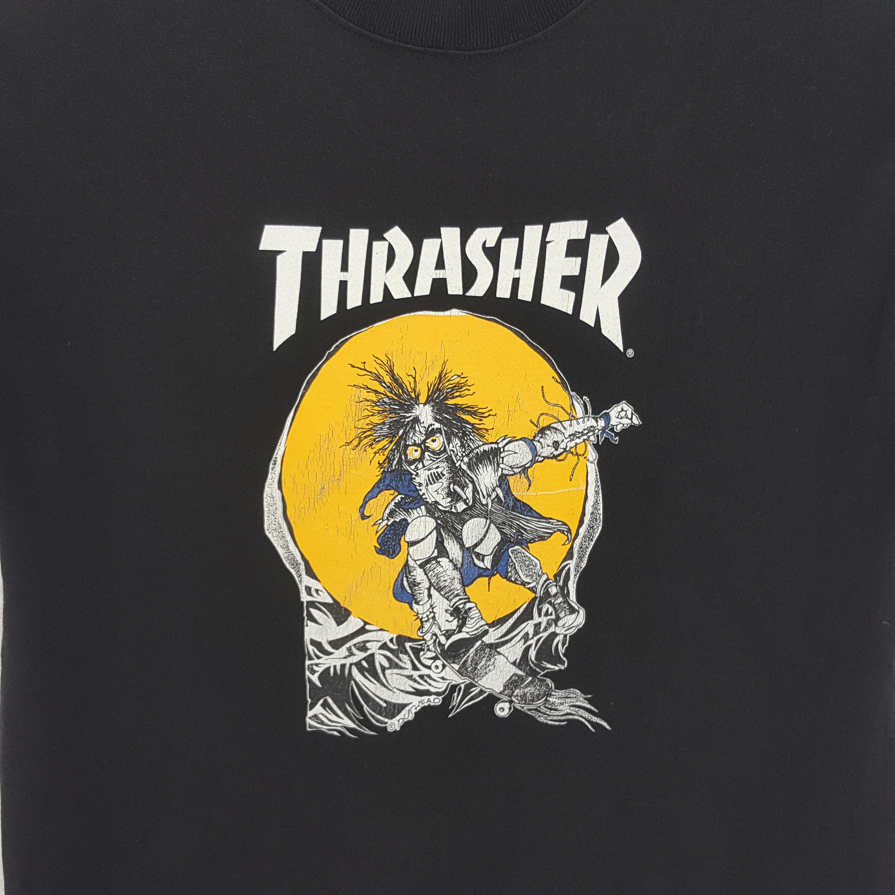 Vintage THRASHER PUSHED Design Skateboard Style T-shirt - Etsy