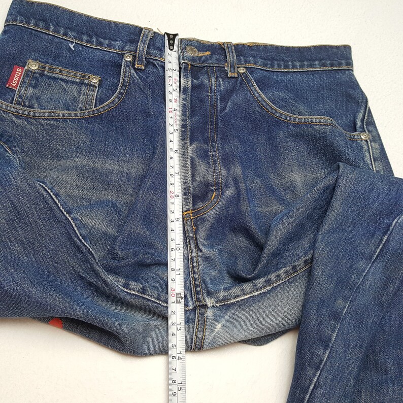 Vintage STUSSY Streetwear Skateboard Custom Logo Style Denim - Etsy