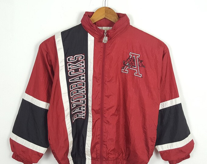 Vintage RAZORBACKS American Football Windbreaker Jacket - Etsy