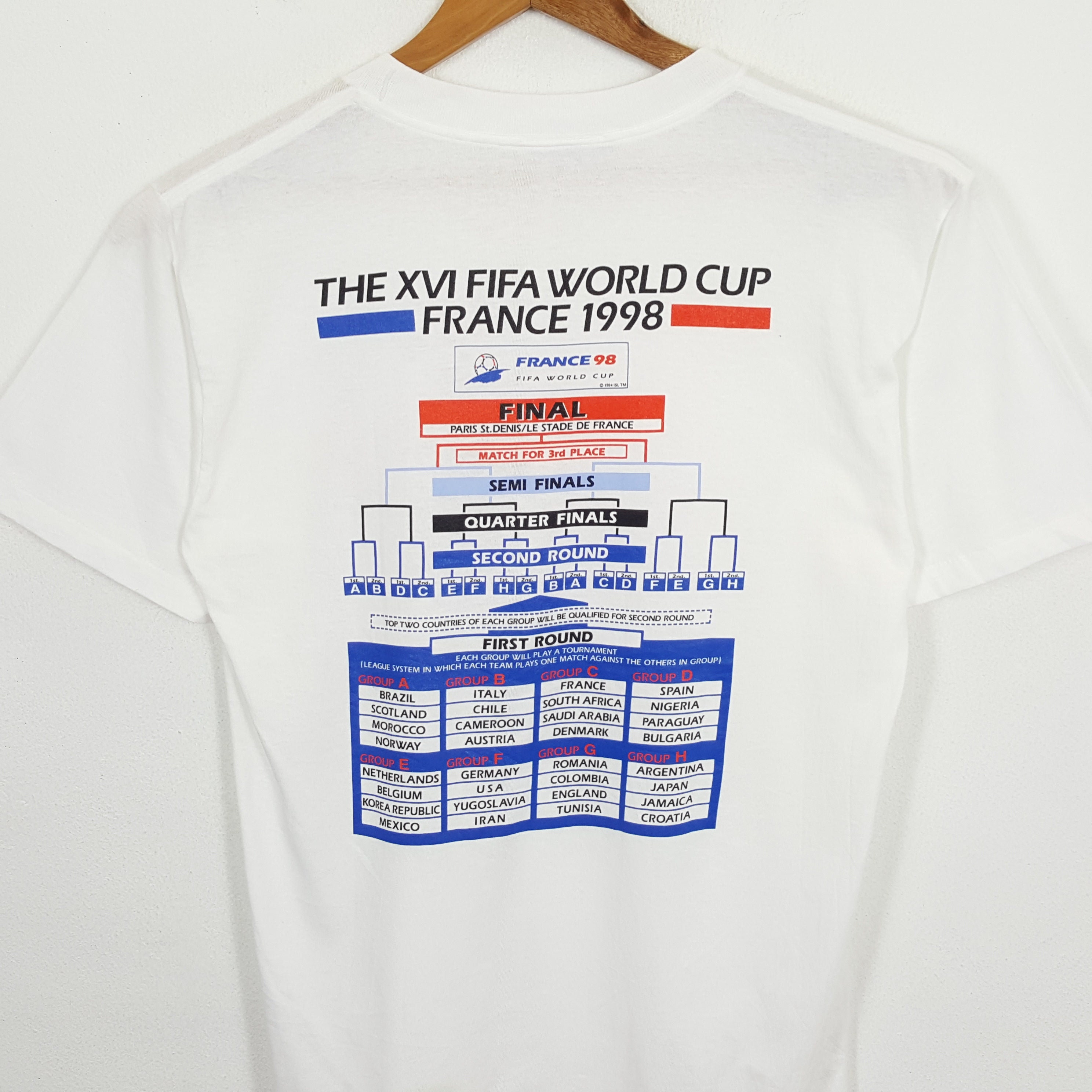 Vintage 90s THE XVI FIFA World Cup 1998 T-shirt - Etsy