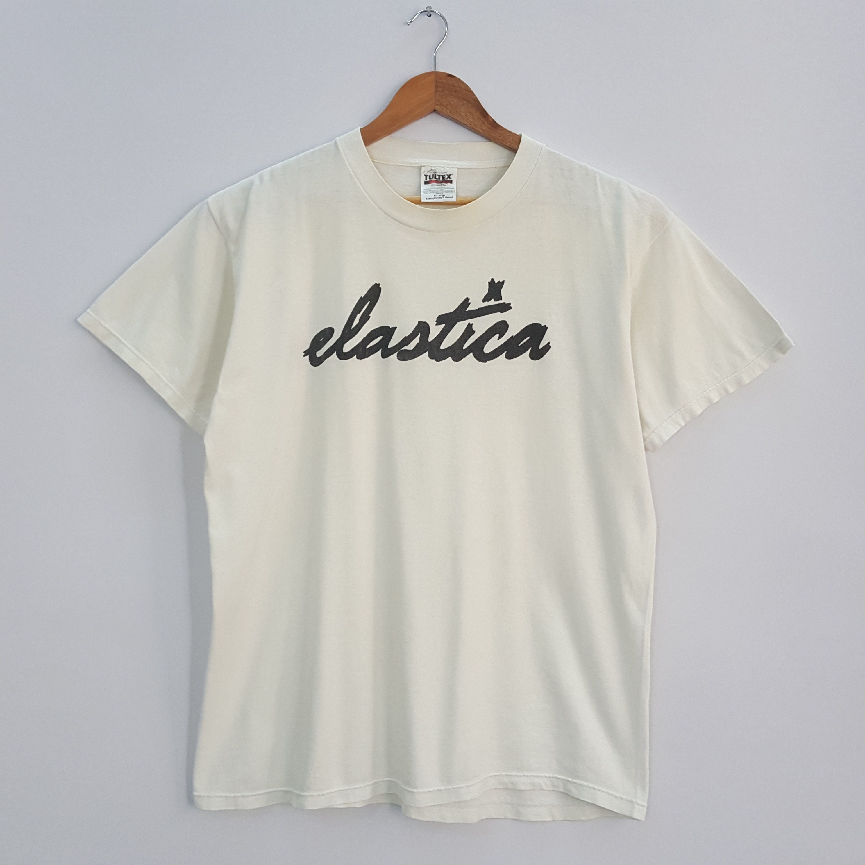 Vintage 90's elastica English Rock Band t-shirt - Etsy 日本