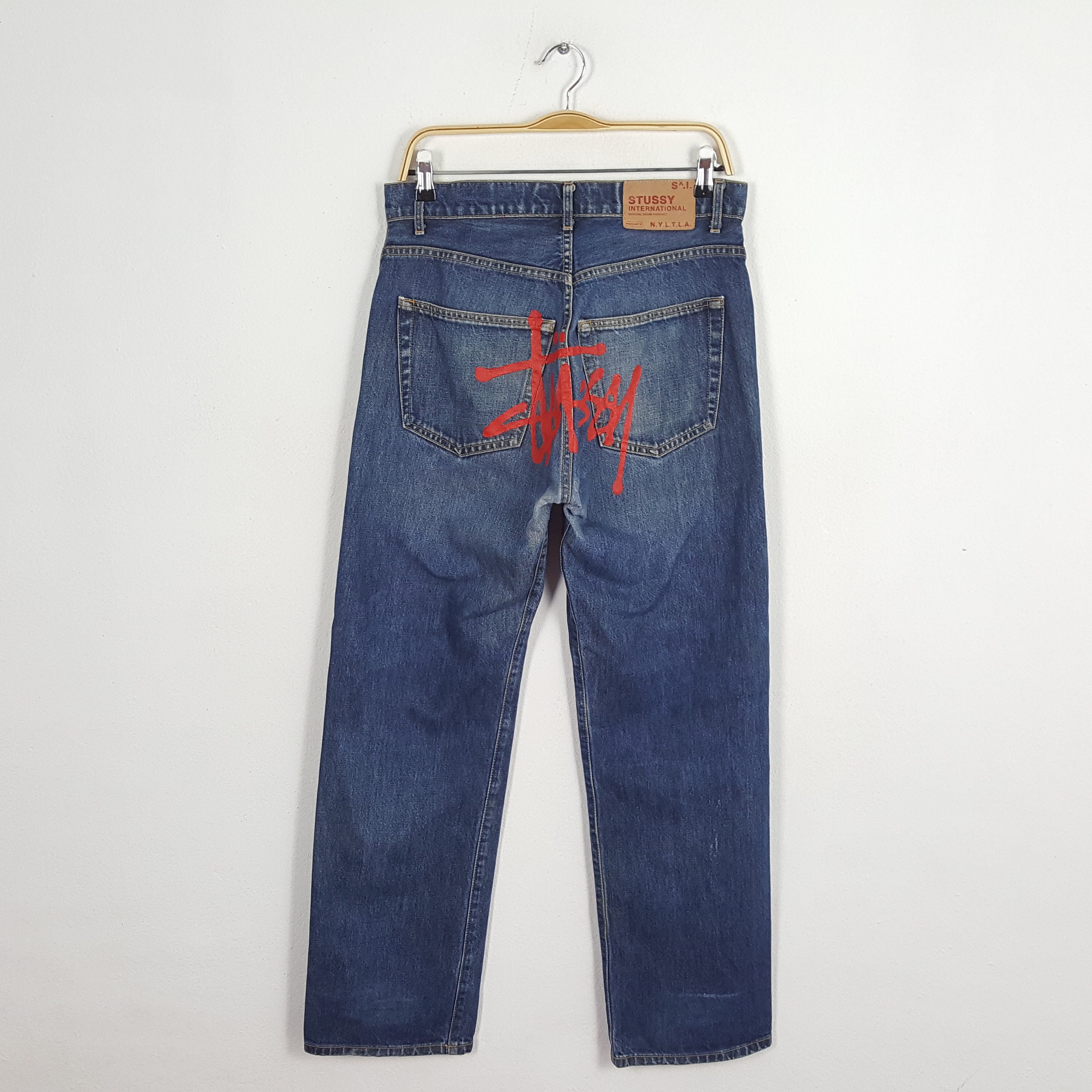 Vintage STUSSY Streetwear Skateboard Custom Logo Style Denim - Etsy
