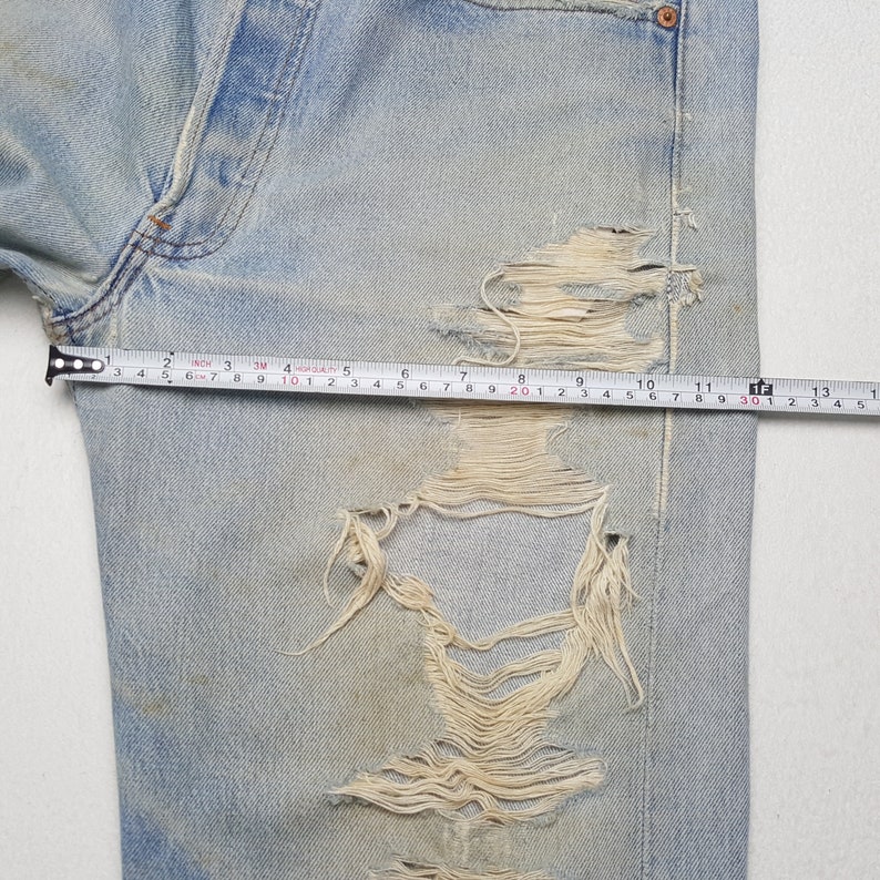 Vintage LEVI'S Kurt Cobain Distressed Design Jeans - Etsy