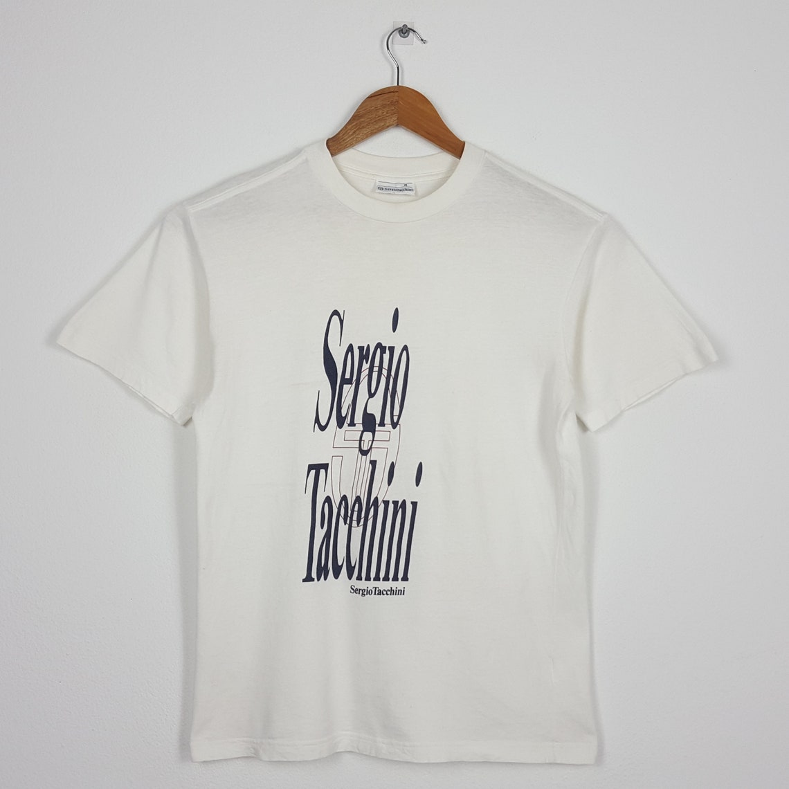Vintage SERGIO TACCHINI Big Logo Design T-shirt - Etsy
