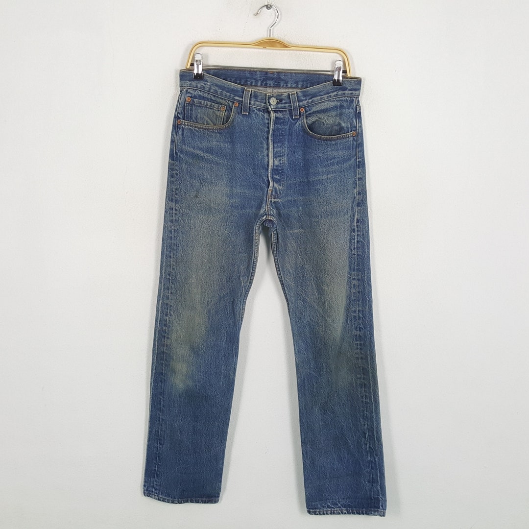 Vintage LEVI'S 501 Kurt Cobain Distressed Style Jeans - Etsy