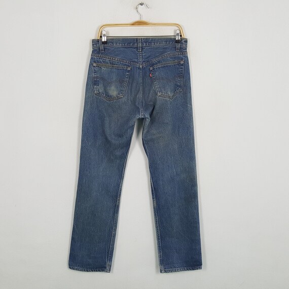 Vintage LEVI'S 501 Kurt Cobain Distressed Style Jeans - Gem