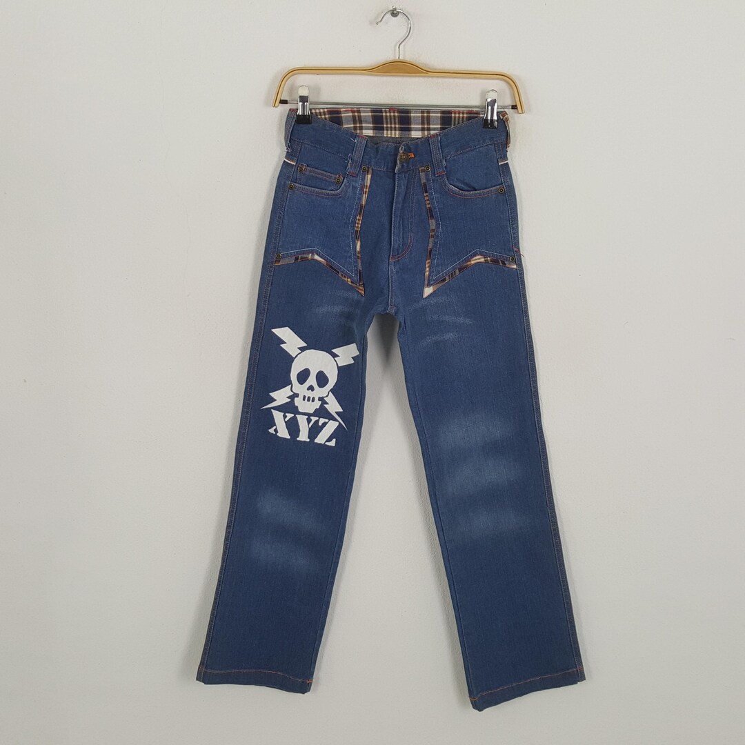 Vintage SKULLS XYZ Japanese Brand Style Jeans - Etsy