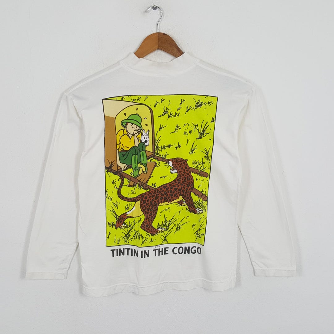 Vintage TINTIN in THE CONGO American Cartoon Movie T-shirts - Etsy