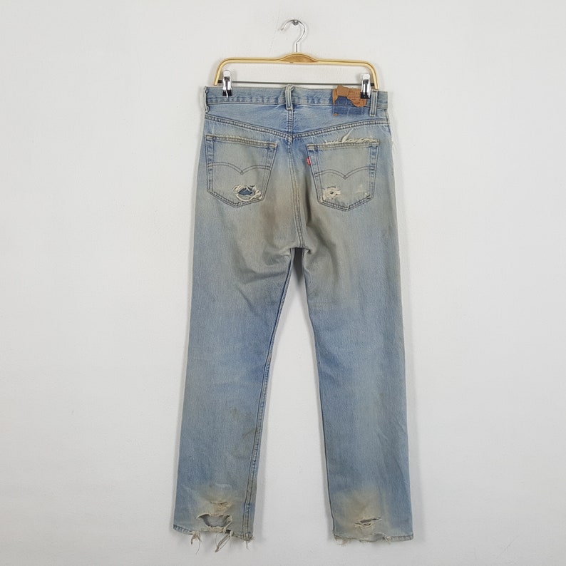 Vintage LEVI'S Kurt Cobain Distressed Design Jeans - Etsy