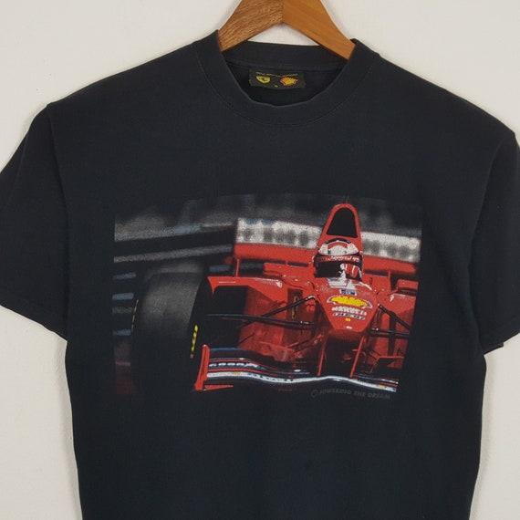 Vintage FERRARI SHELL FORMULA 1 Racing Team T-Shirts - Gem