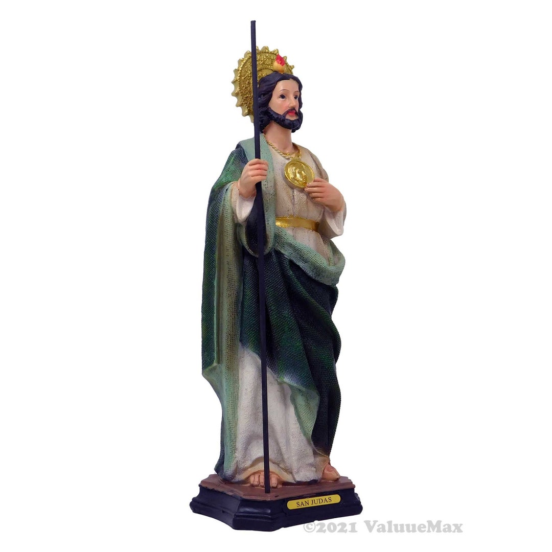 Saint Jude Thaddeus Resin Statue - San Judas Tadeo, 12 Inch Catholic ...