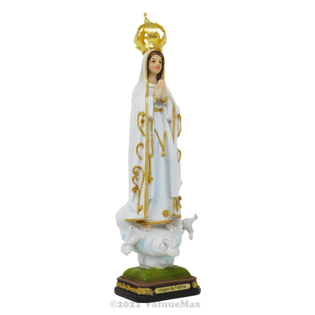 Our Lady of Fatima Resin Statue - Virgen De Fatima, 12 Inch Catholic ...