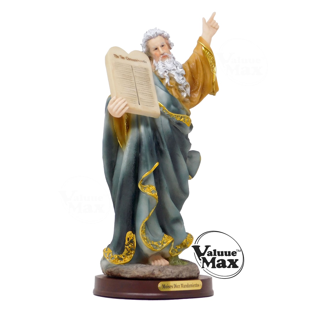 Saint Moses Prophet Statue, Finely Detailed Resin, 12 Inch Tall ...