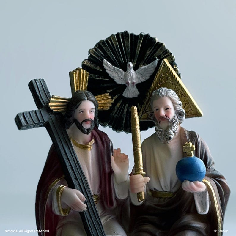 The Holy Trinity Resin Statue – Catholic Figurine, Sizes 9″ – 12 ...