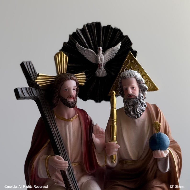 The Holy Trinity Resin Statue – Catholic Figurine, Sizes 9″ – 12 ...
