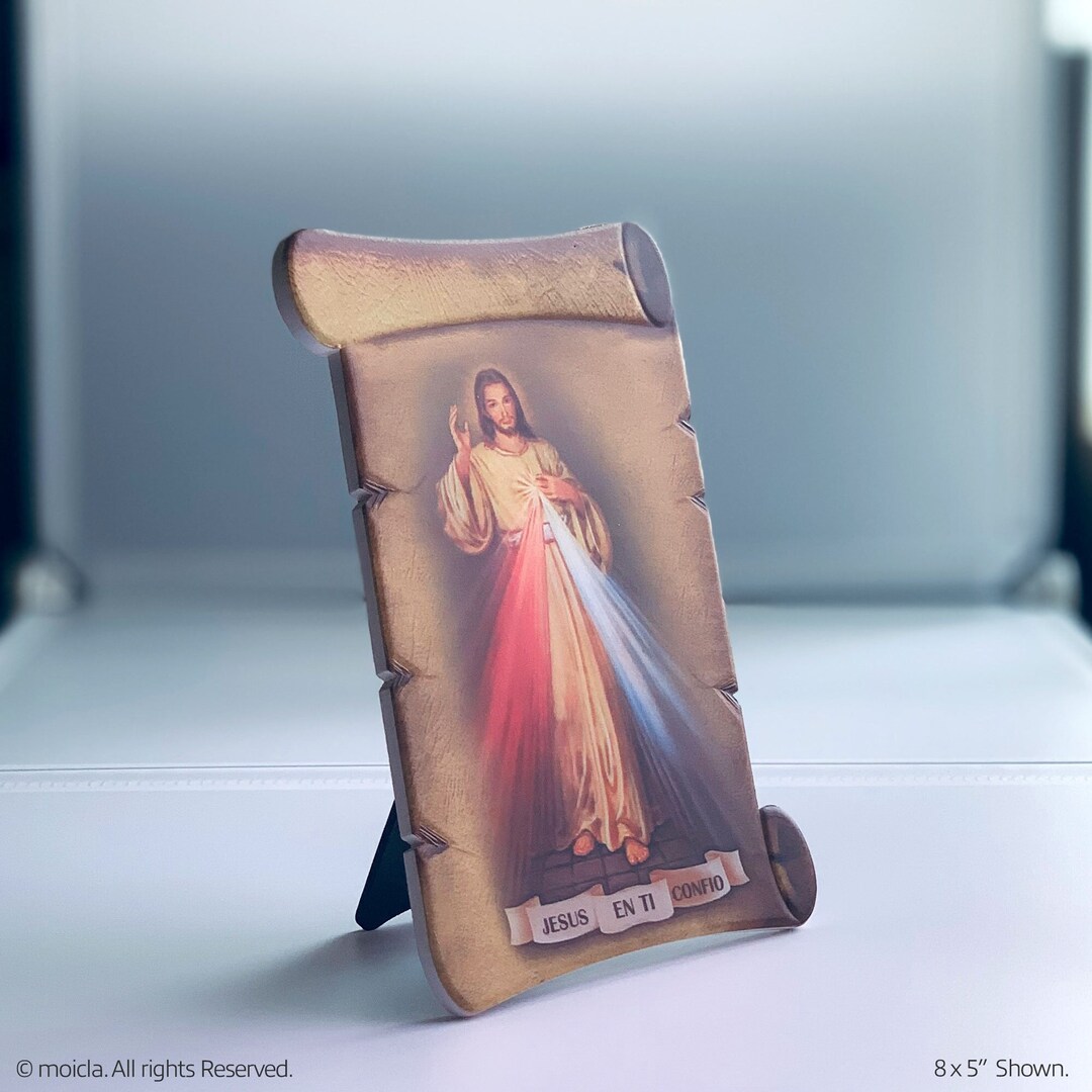 Divine Mercy Image – 8″ Catholic Resin Tile Frame by Moicla - Etsy